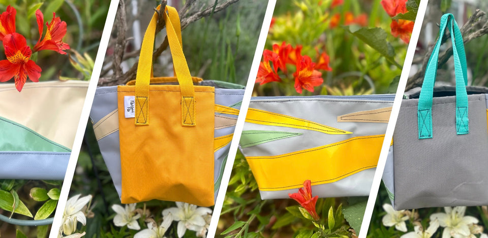 Sustainable bags and accessories upcycled by Flotsam Flo